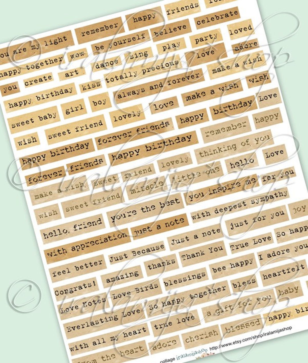 EXPRESSIONS No.1 Collage Digital Images -printable Download File ...