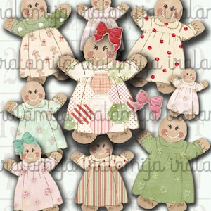 GINGERBREAD GIRL Printable Images /printable Download / Christmas ...