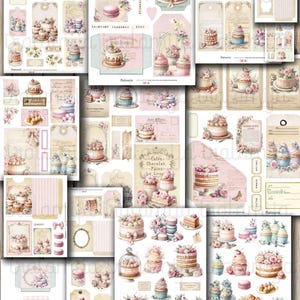 PATISSERIE Junk Journal Digital Download Cake Paper Shabby Macarons ...