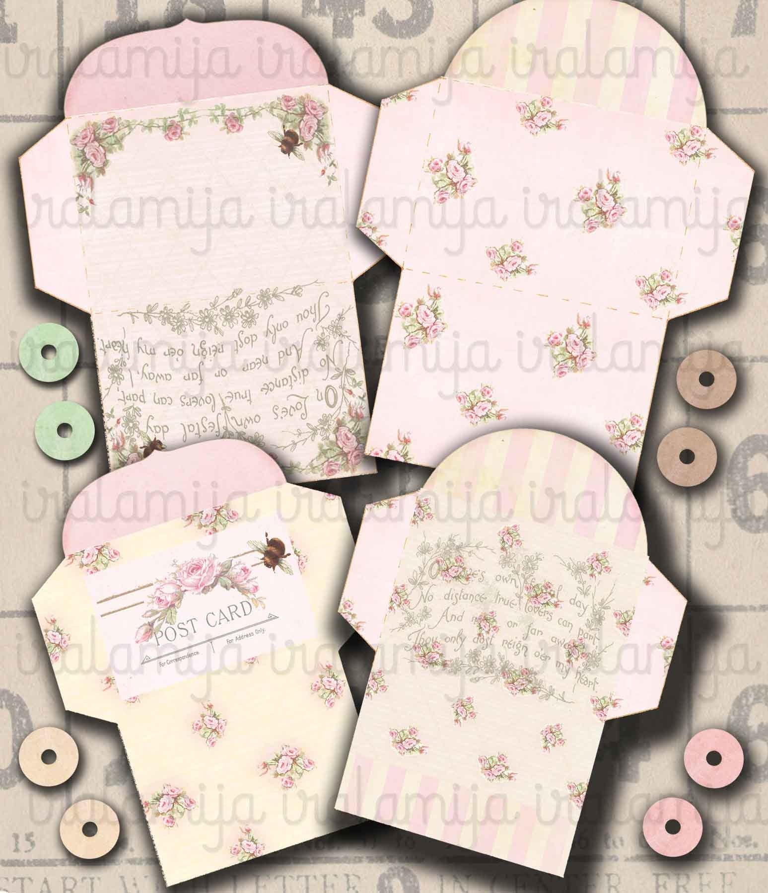 Printable ENVELOPES / FRENCH GARDEN Big Envelopes / Envelopes - Etsy