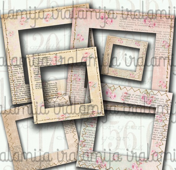 Printable Frames/ Stitched FRAMES / Photo Frames / Digital - Etsy