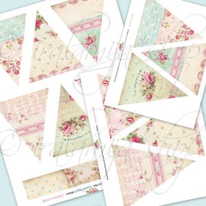Printable Banners / SHABBY BANNERS Collage Banners Digital Images ...