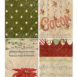 CANDY CANE PAPER Backgrounds Bundle -collage Digital Images -printable ...