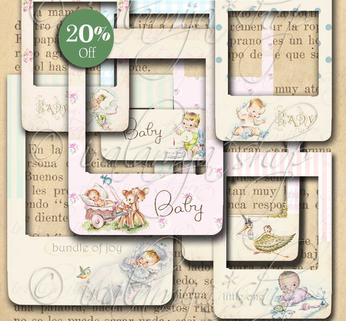 BABY PHOTO FRAMES Printable Digital Images / Download File / - Etsy