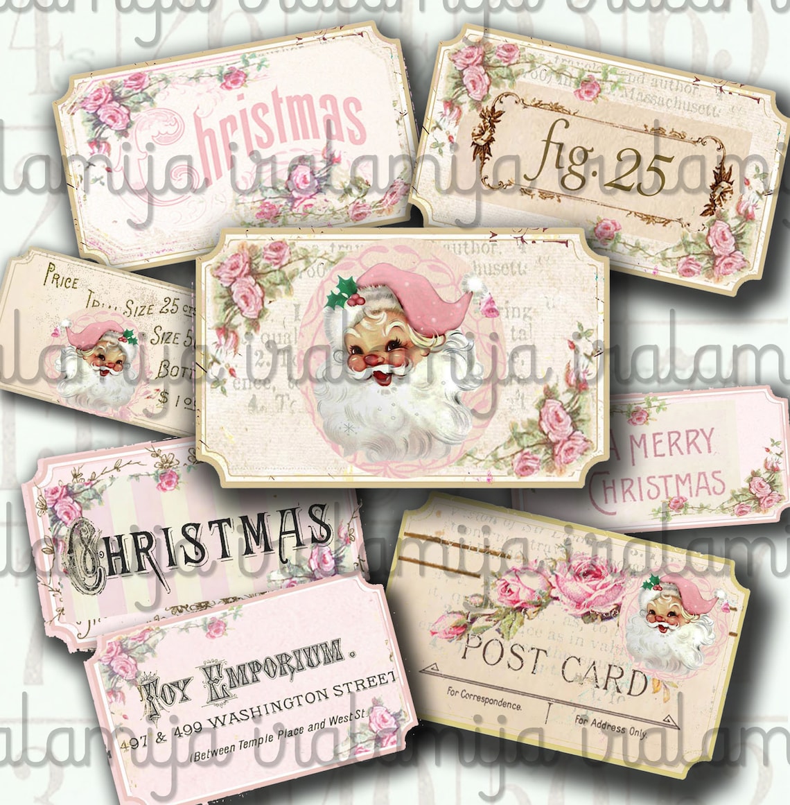 Printable Tickets / PINK CHRISTMAS Tickets / Digital Downloads - Etsy