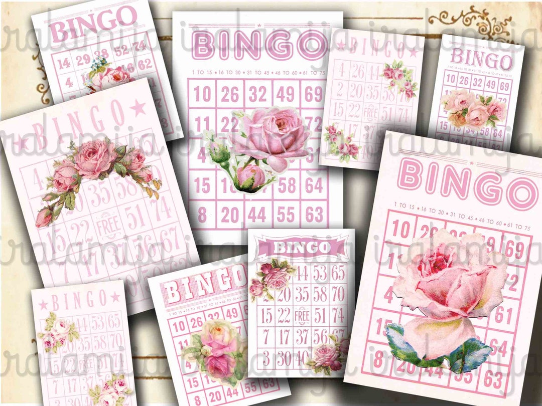 BINGO CARDS / ROSE Bingo Cards / Vintage Bingo Cards / Images / Vintage ...