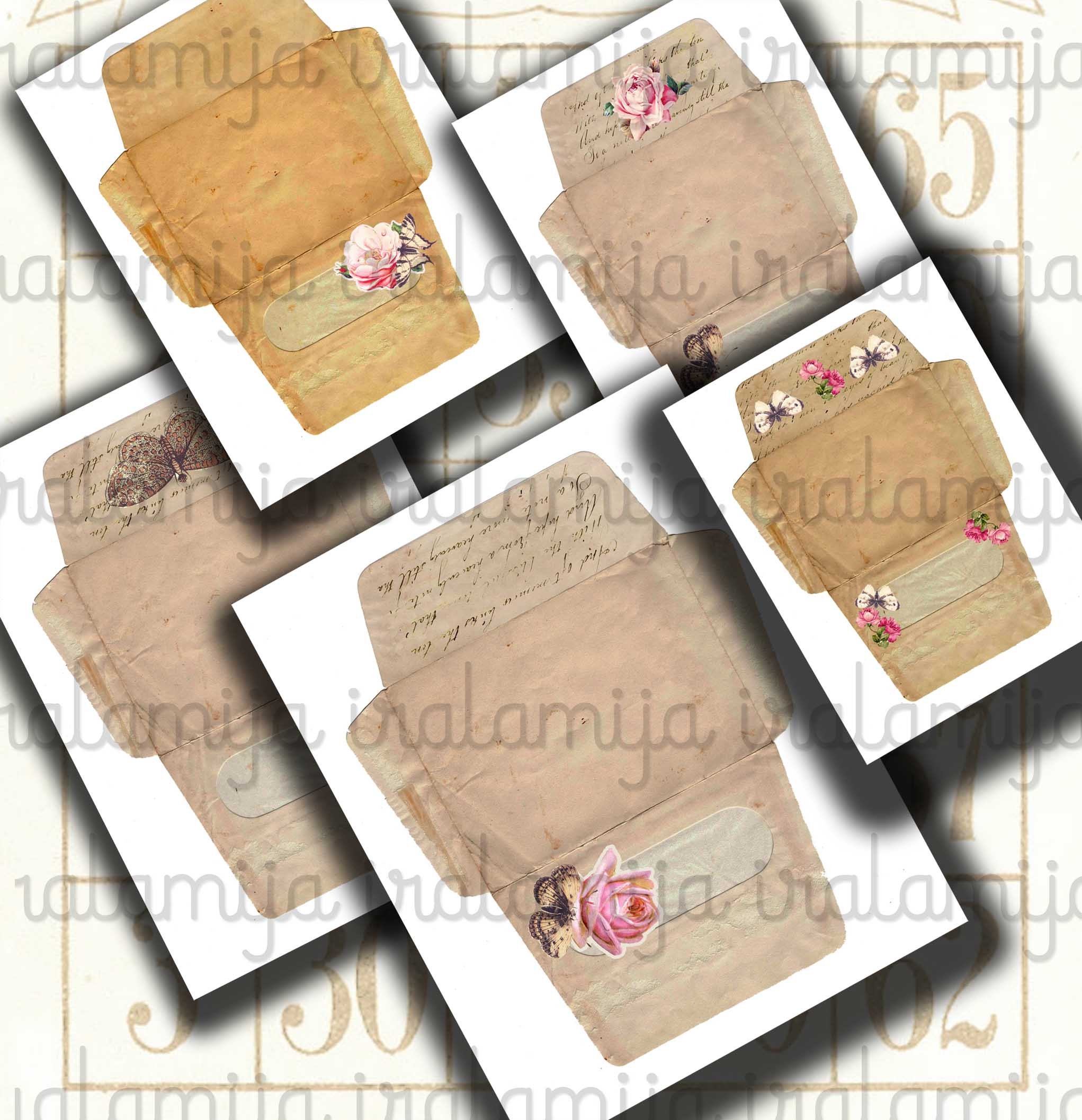VINTAGE Envelopes / Vintage Window Envelopes / Printable - Etsy
