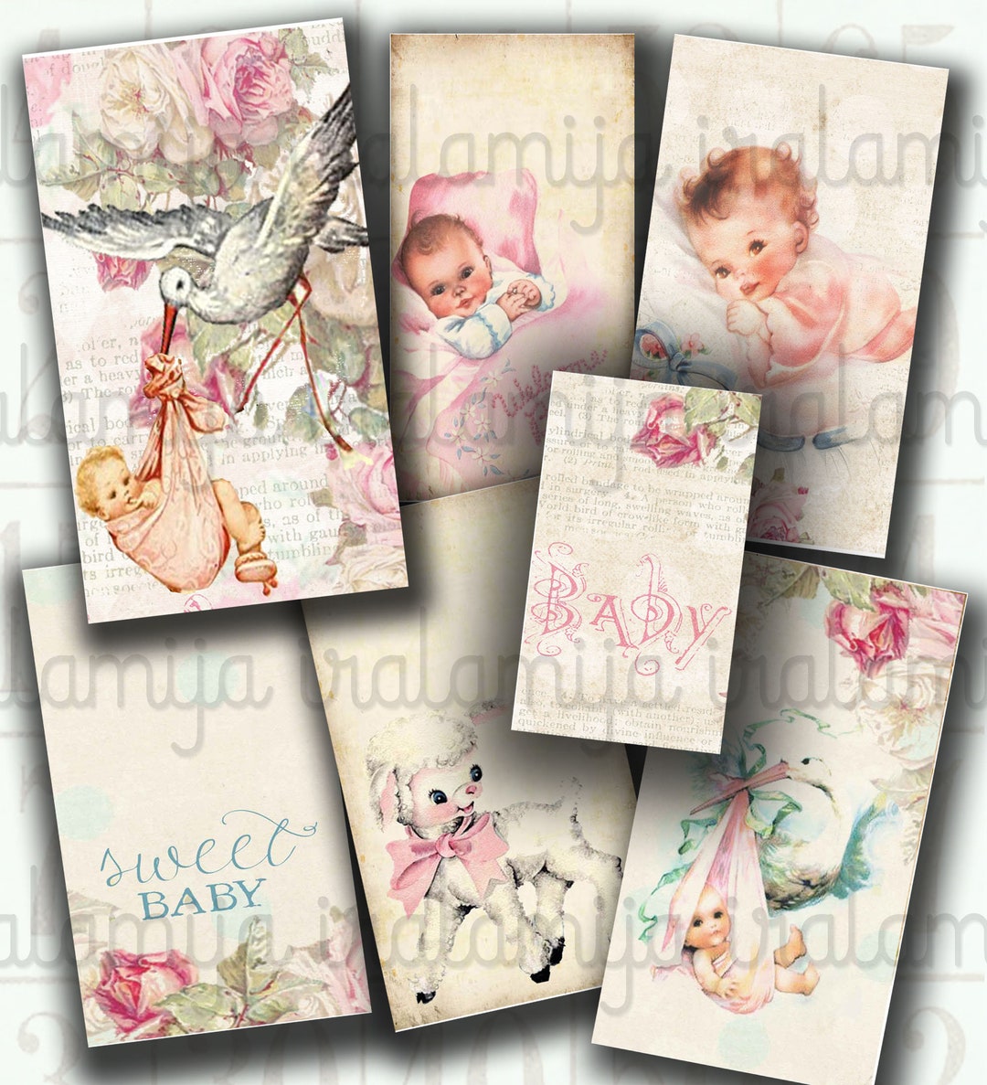 BABY Tags / BABY TAGS No 2 Printable Images / Printable Digital Images ...