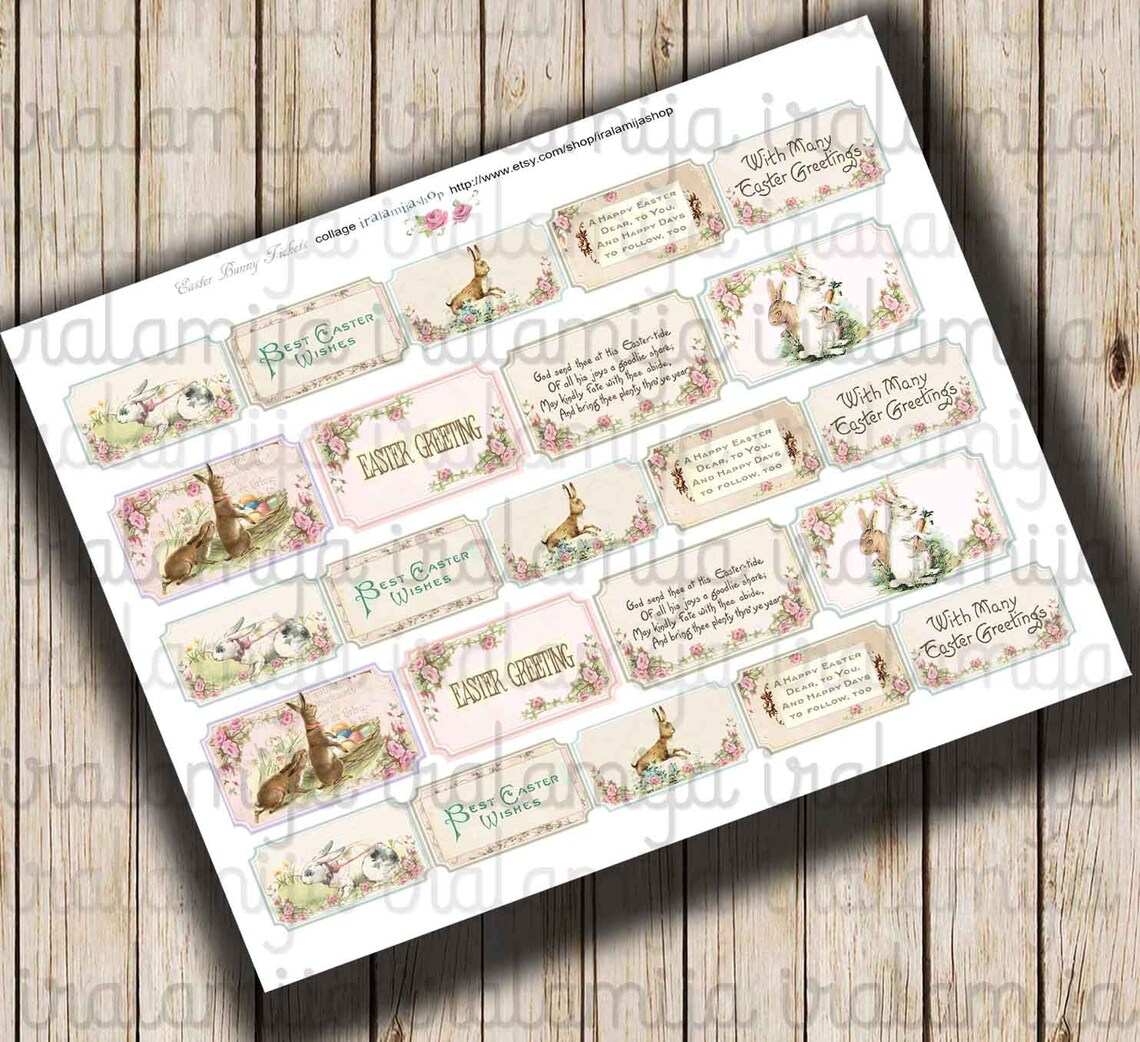 Printable Easter / EASTER BUNNY TICKETS / Easter Digital | Etsy