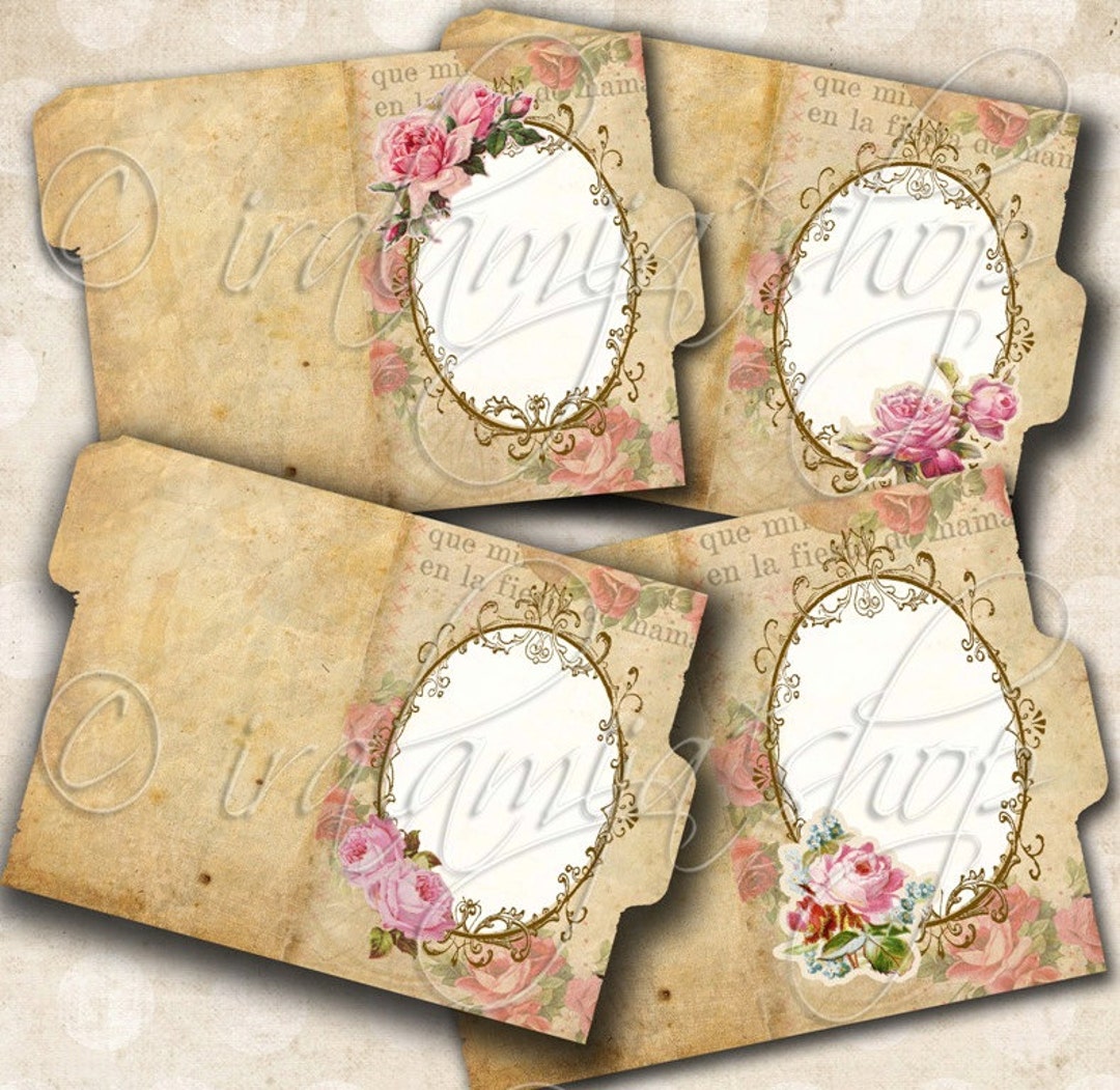 MINI FILE FOLDERS Printable Collage Digital Images -printable Download ...