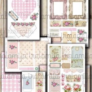VINTAGE MEMORIES Junk Journal, Digital Papers, Journal Pages, Floral ...