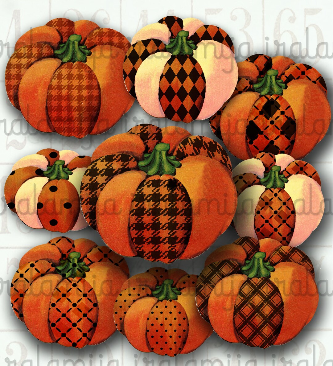Halloween PUMPKINS / Digital / Pumpkin Cut Outs /halloween Images ...