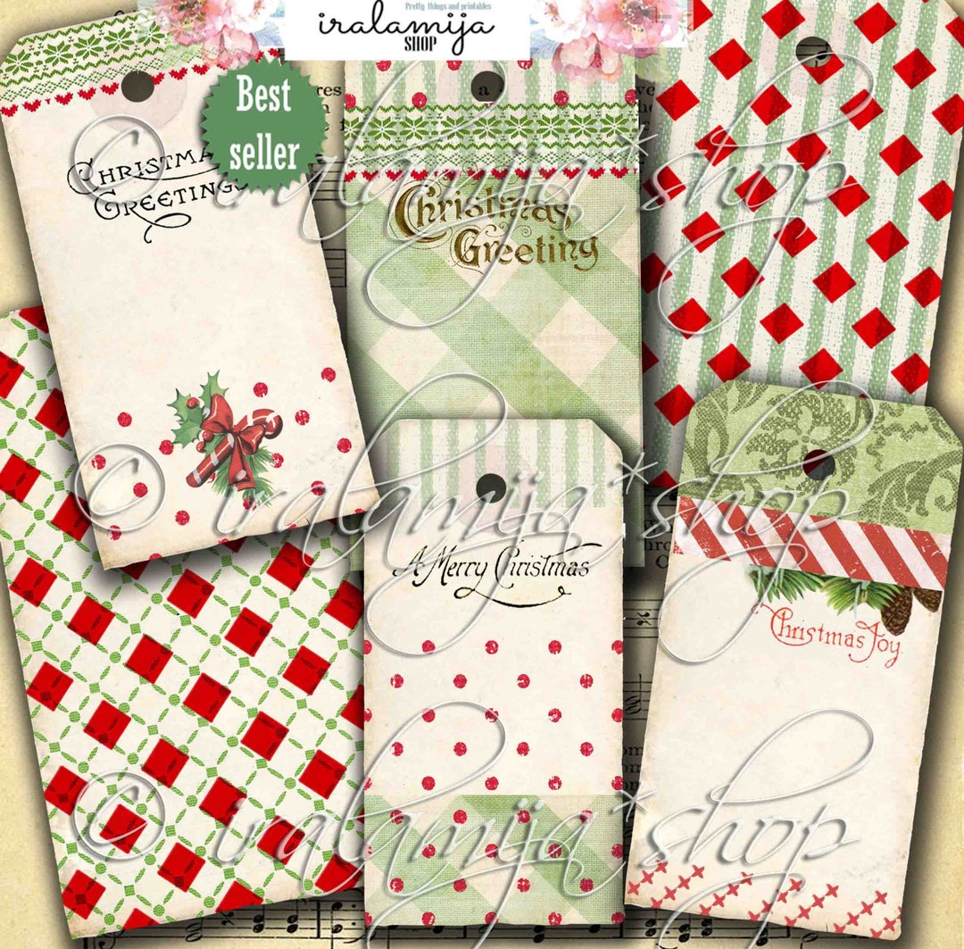 Christmas Tags / ANTIQUE CHRISTMAS No. 3 / Christmas Printable Download ...