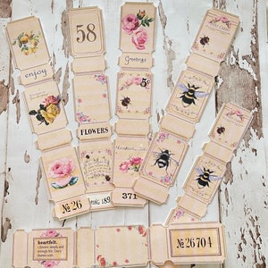 Printable Tickets FLOWERS and BEES Digital Images - Download File ...