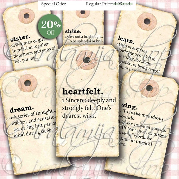 Vintage Style Tags - Etsy