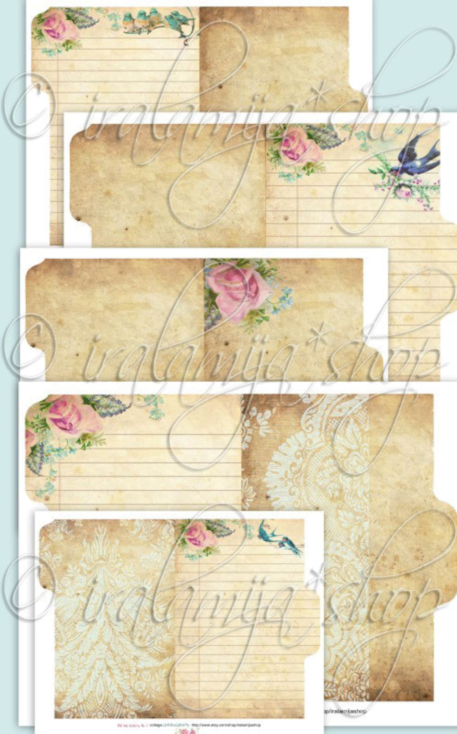 BIG TAB Folders No.1 Printable Collage Digital Images | Etsy