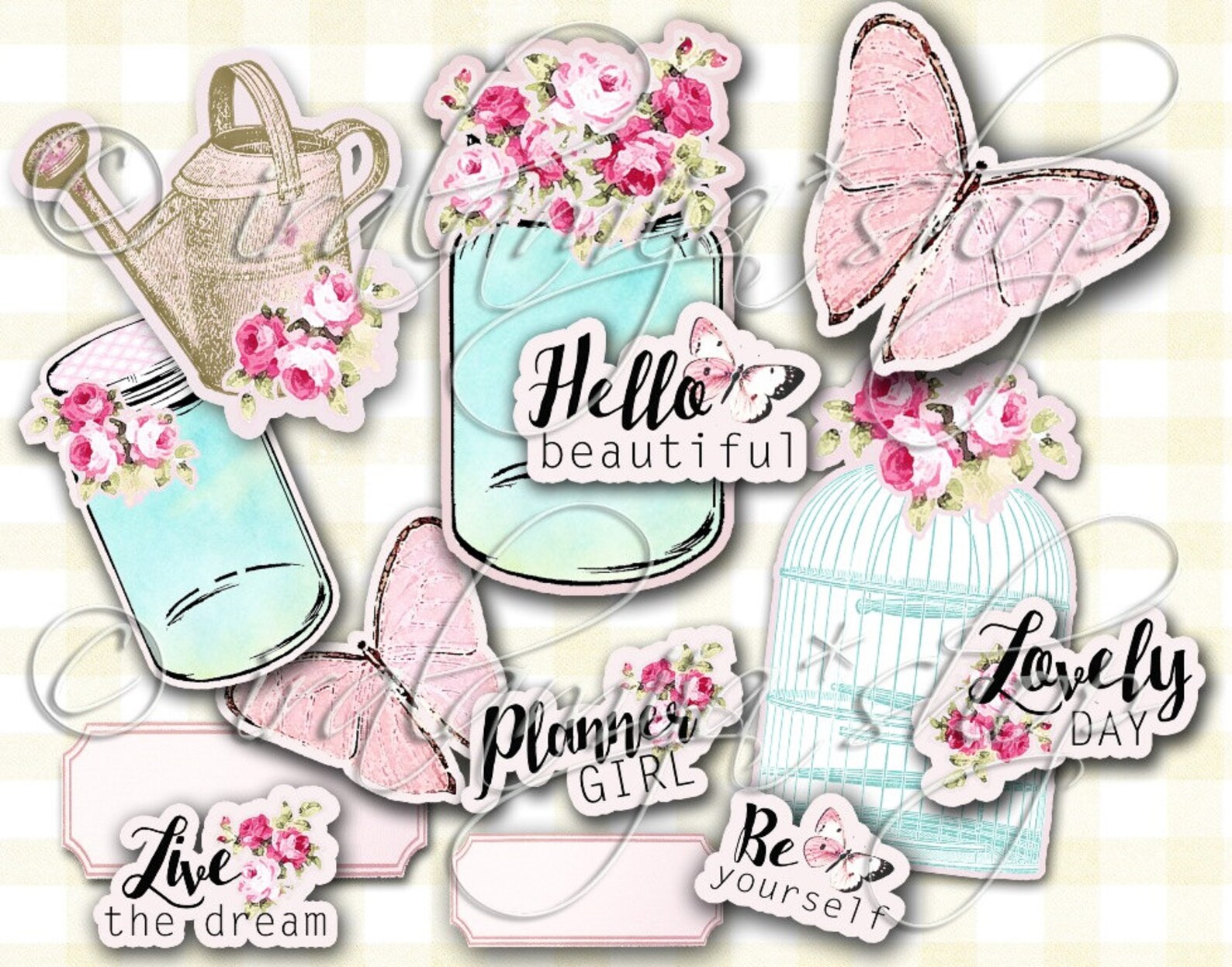 PLANNER GIRL Printable Digital Images printable Planner Digital Planner ...