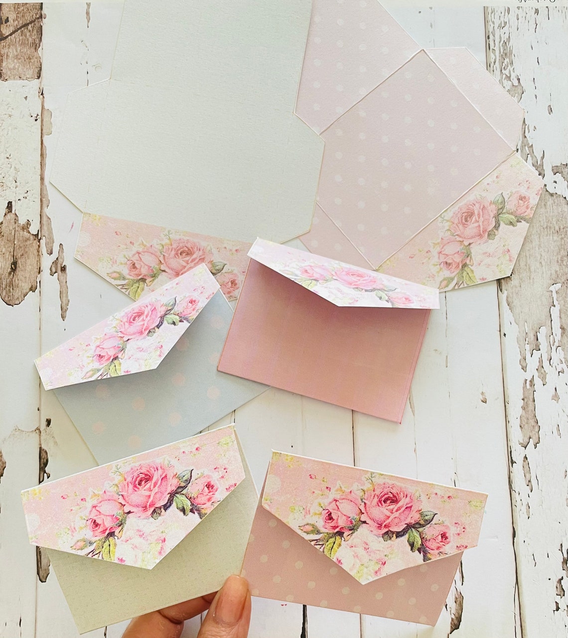SHABBY MINI ENVELOPES Collage Digital Images printable - Etsy