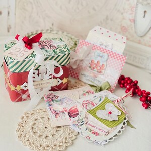 Box With TAG Album and Mini Envelopes Set - CHRISTMAS Mini Tag Album ...