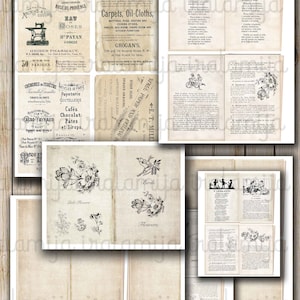 Printable Vintage BOOK, Old Pages/ Old Book /vintage Book / Collage ...