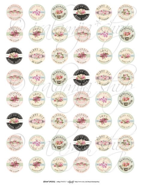 SHABBY SPOOLS Printable Images Printable Download / Vintage - Etsy