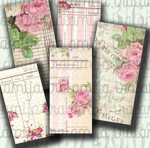 LEDGER TAGS Collage Digital Images printable Download File - Etsy