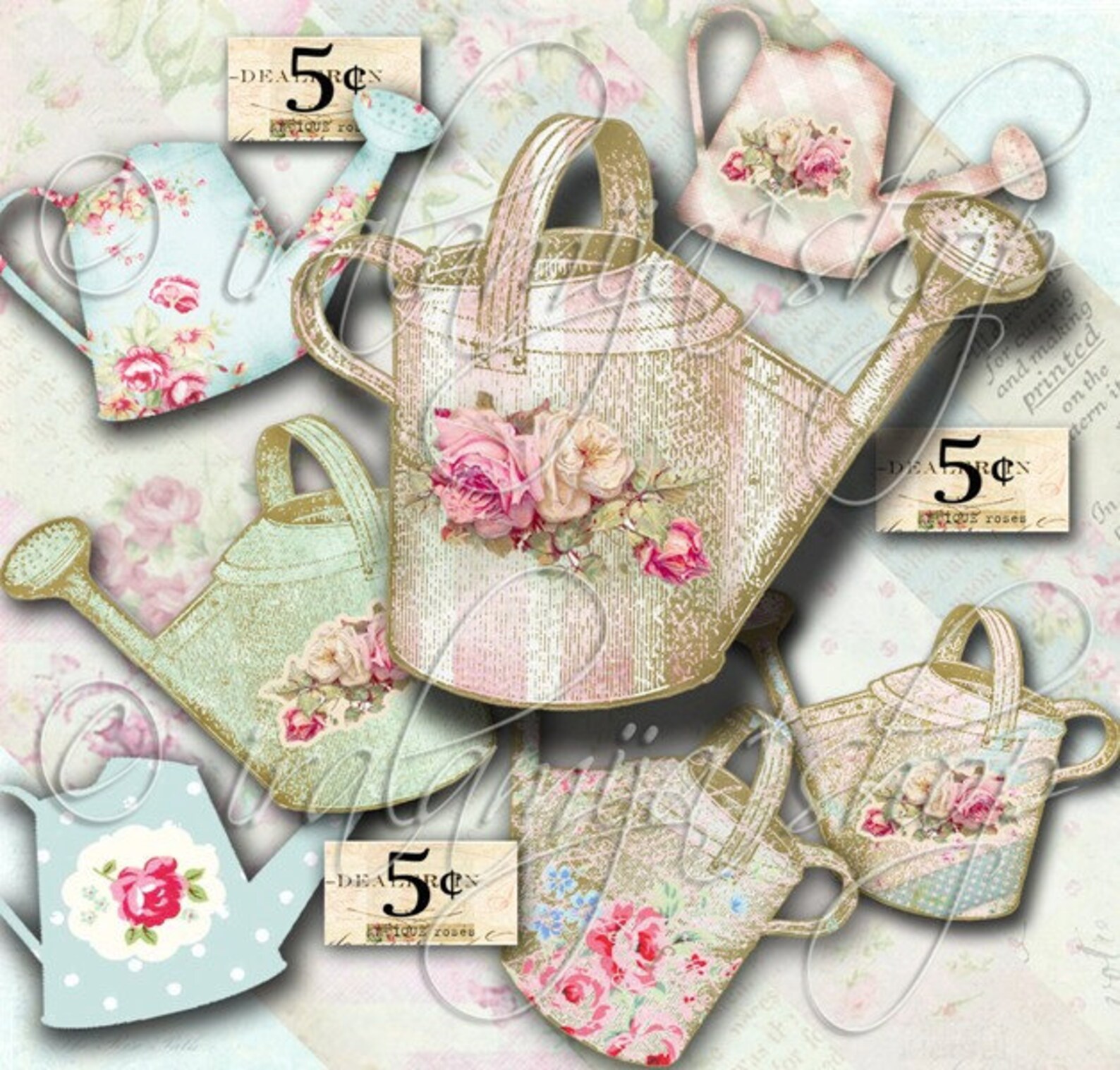 WATERING CAN Printable Images -printable Images / Watering Can / Water ...