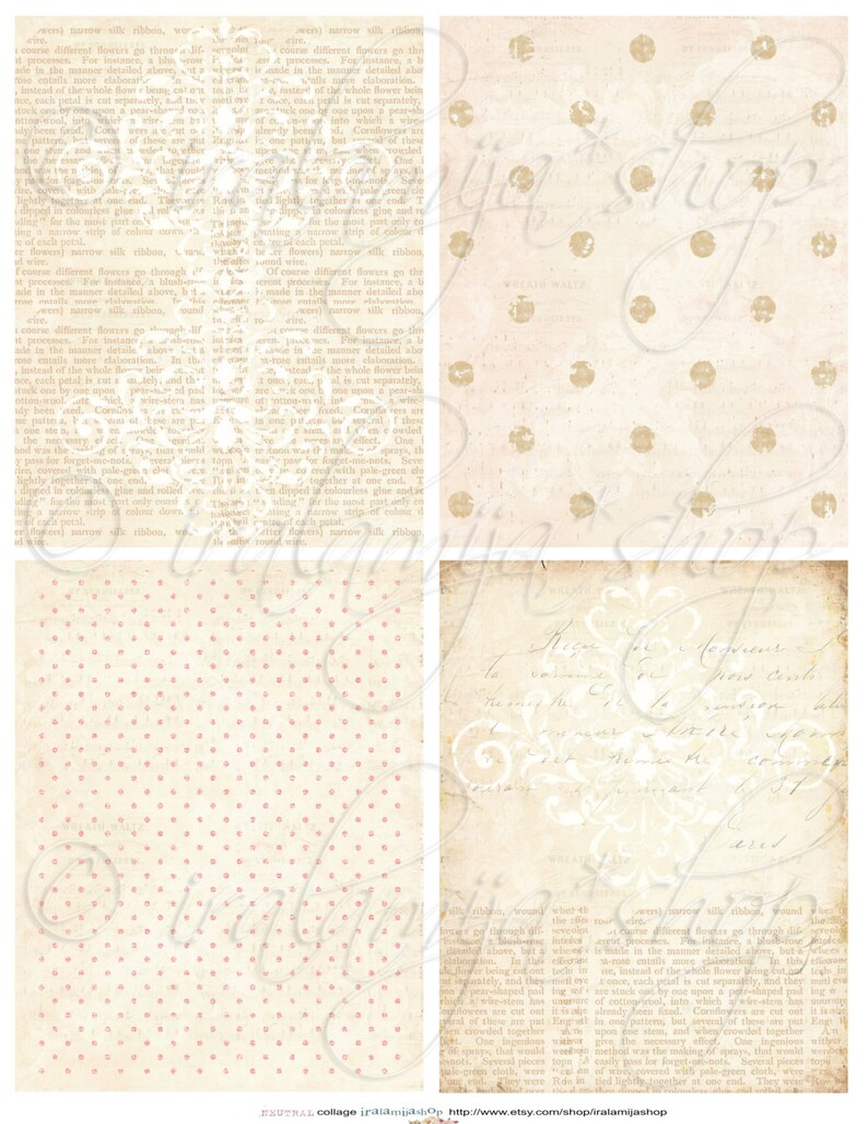 NEUTRAL Backgrounds Collage Digital Images printable Download - Etsy