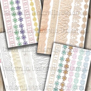 LACE TRIM Printable Digital Images / Printable Download / Scrapbook ...