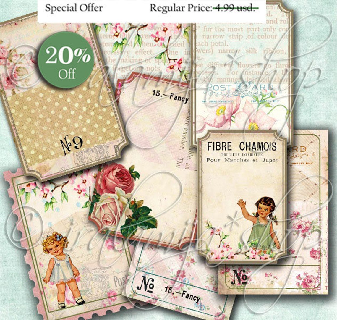 FANCY Tickets Collage Digital Images printable Download File | Etsy