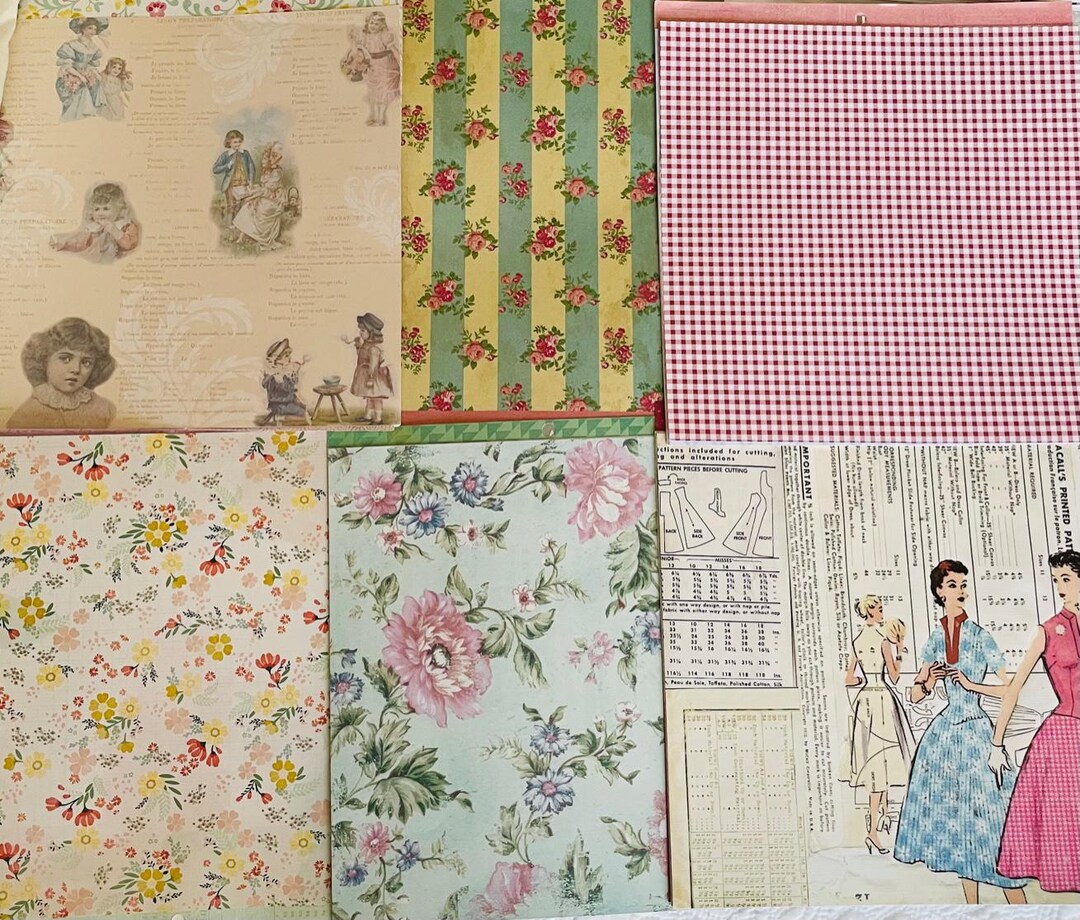 Assorted SCRAPBOOK Papers 12 X 12 High Quality Scrapbook Paper - Etsy