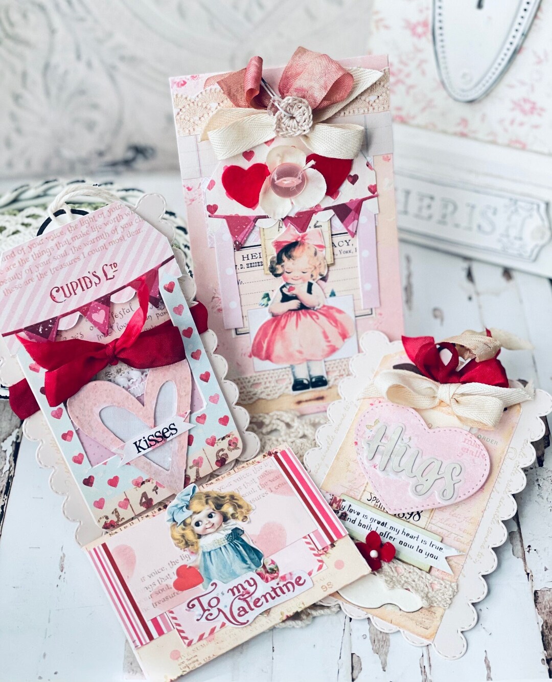 VALENTINE Envelopes, Tags, Envelope Set, Gifts Love Vintage Style ...