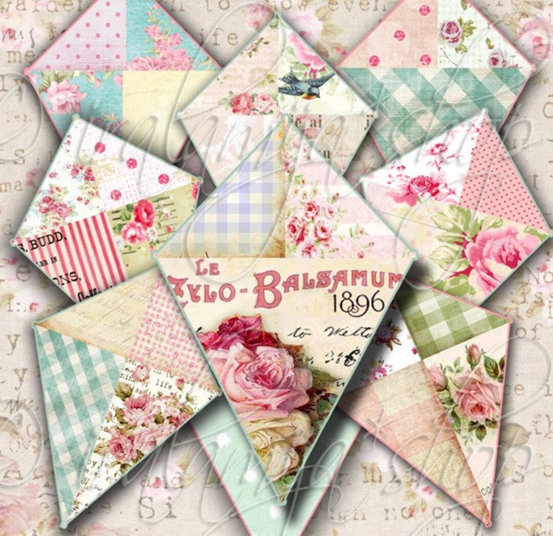 MINI KITES Collage Digital Images -printable Download File Scrapbook ...