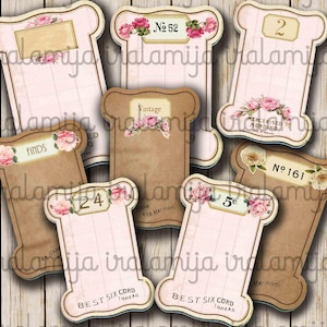 Printable LONG VINTAGE Spools / VINTAGE Lace Holders / Printable ...