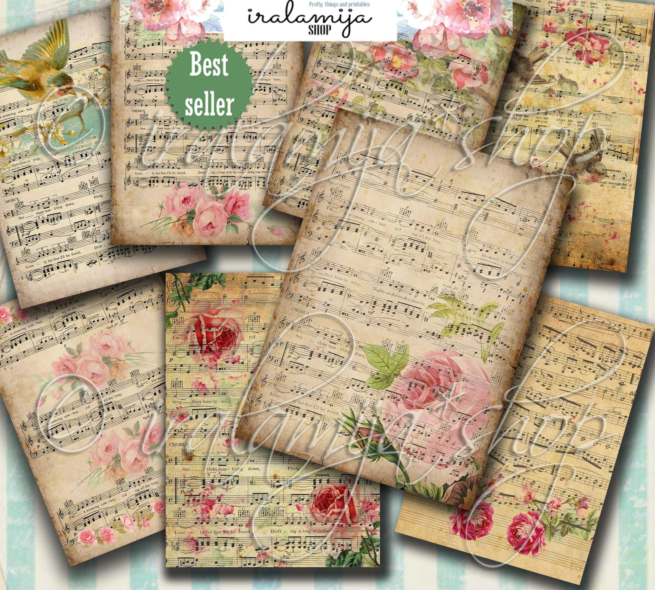 Vintage Music Notes Photography