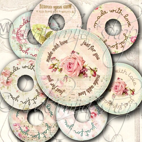 LOVE SPOOLS Printable Images Printable Download / Vintage / | Etsy