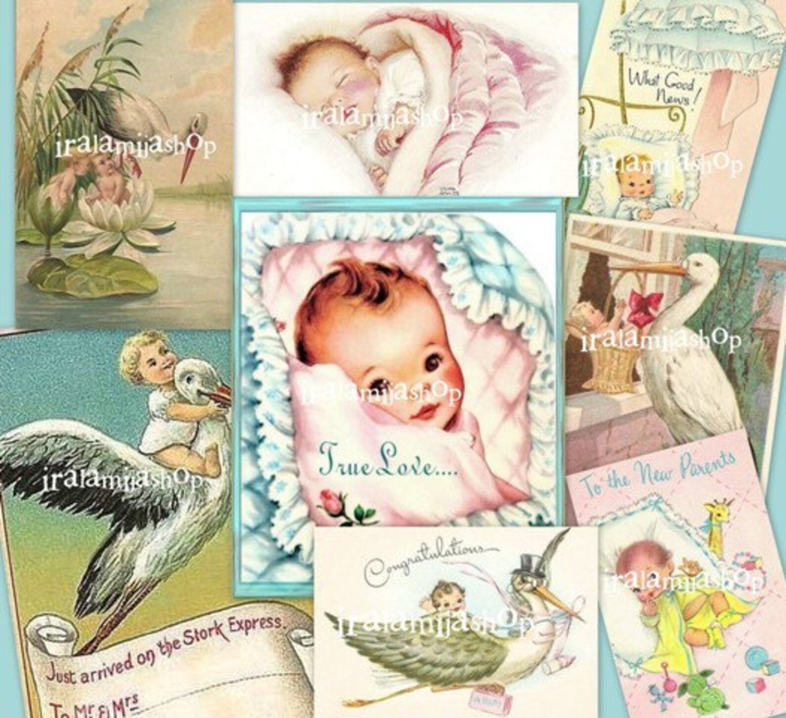 BABY Collage 01 Digital Images -printable Download File- - Etsy