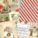 CANDY CANE PAPER Backgrounds Bundle -collage Digital Images -printable ...