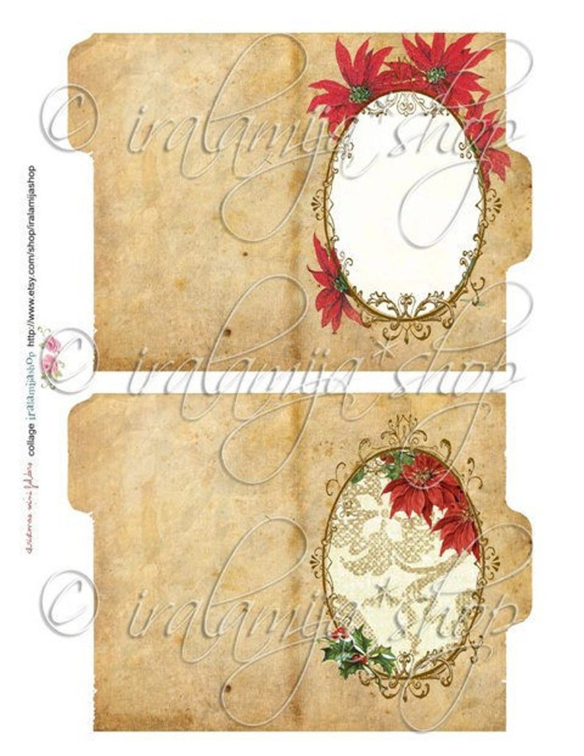 SANTA FILE Folders Printable Digital Images Printable - Etsy