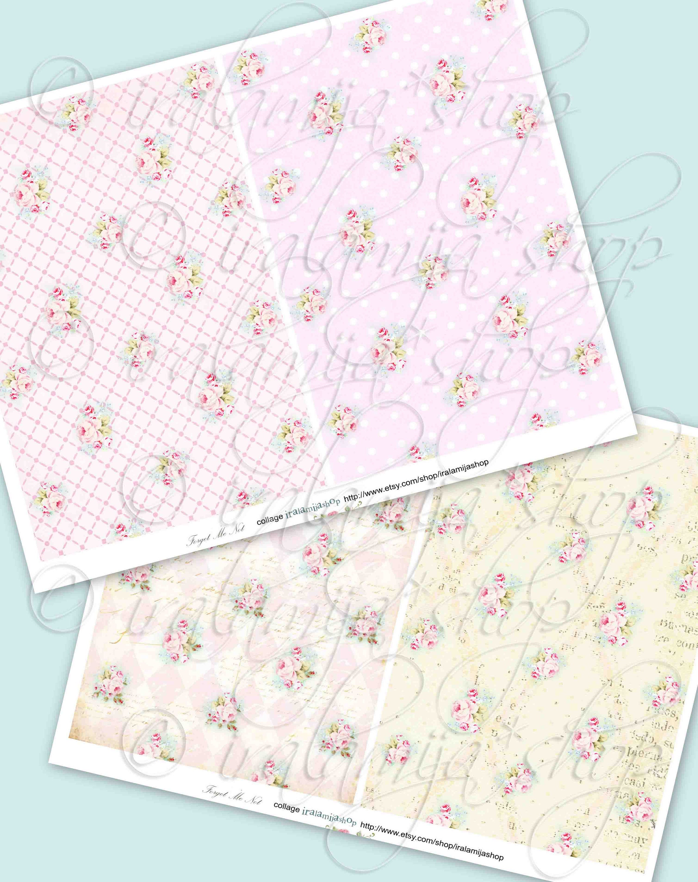 Printable Papers / FORGET ME NOT Paper / Printable Digital | Etsy