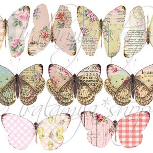 BUTTERFLIES No. 3 Printable Digital Images - BUTTERFLIES Digital ...