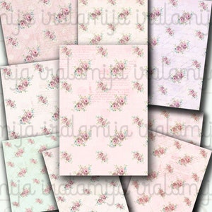 Digital Paper English ROSE No 2, Digital Paper, Digital Images ...