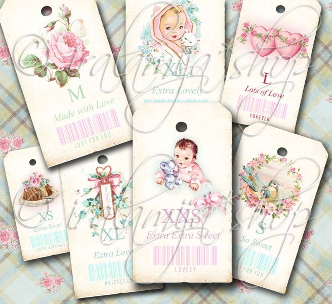 EXTRA SWEET LABELS Collage Digital Images -printable Download File- - Etsy