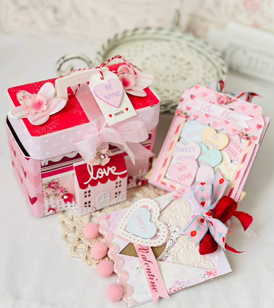 Scrapbook Mini Album With Tag and Box Set - VANLETINE Mini Album ...