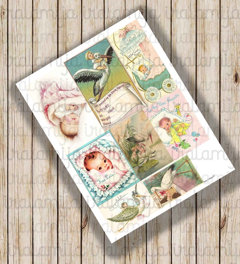 BABY Collage 01 Digital Images -printable Download File- - Etsy