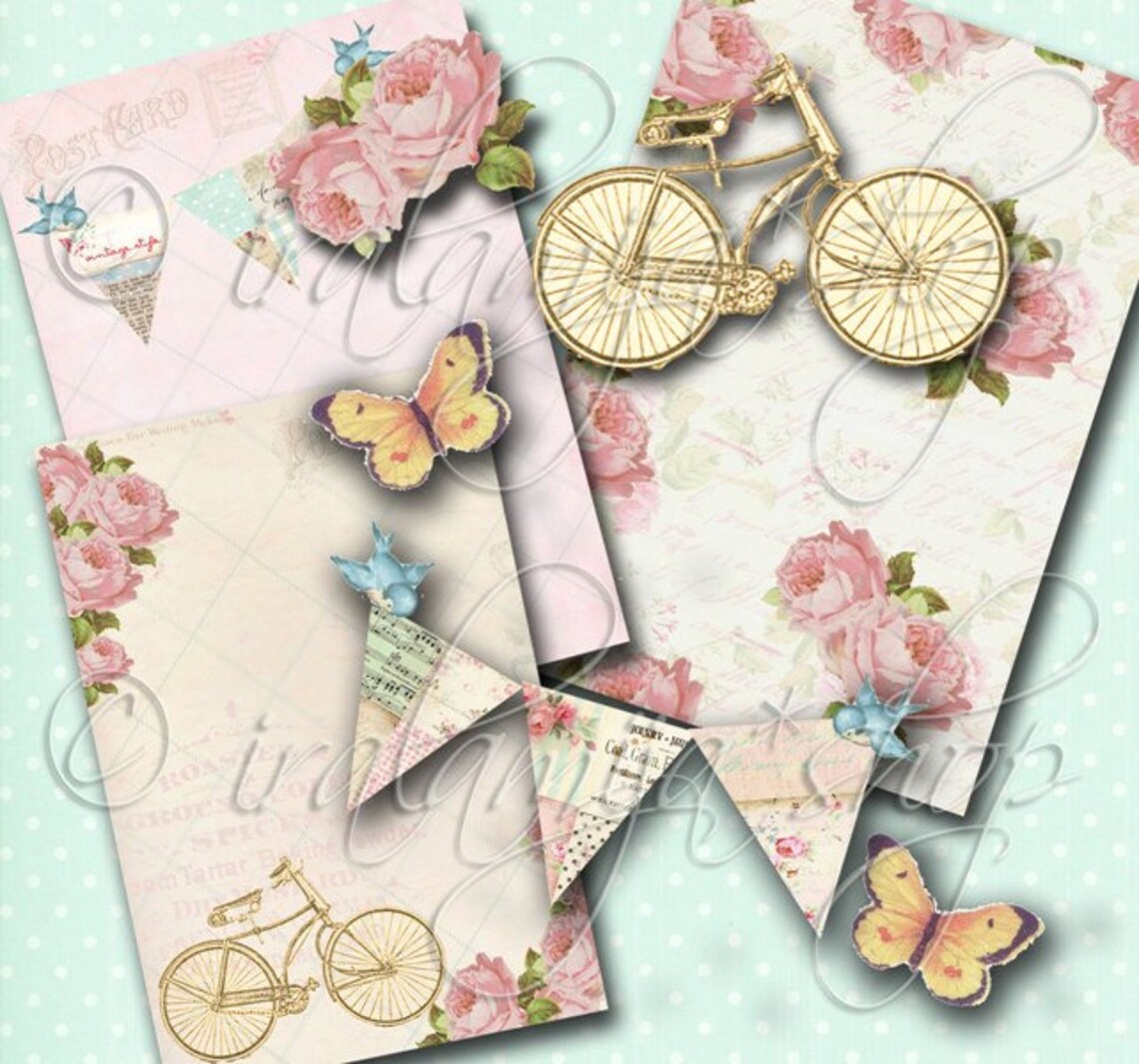 Printable Images / VINTAGE STYLE Collage / Printable Banners / Digital ...