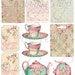 TEA PARTY Collage Digital Images -printable Download File- - Etsy