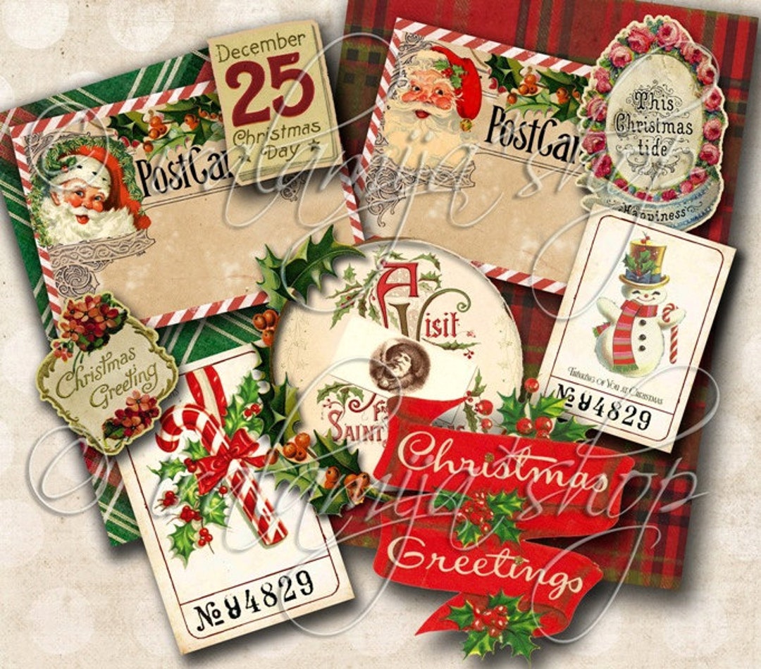 SANTA CLAUS Printable Digital Images /printable Download / Santa ...