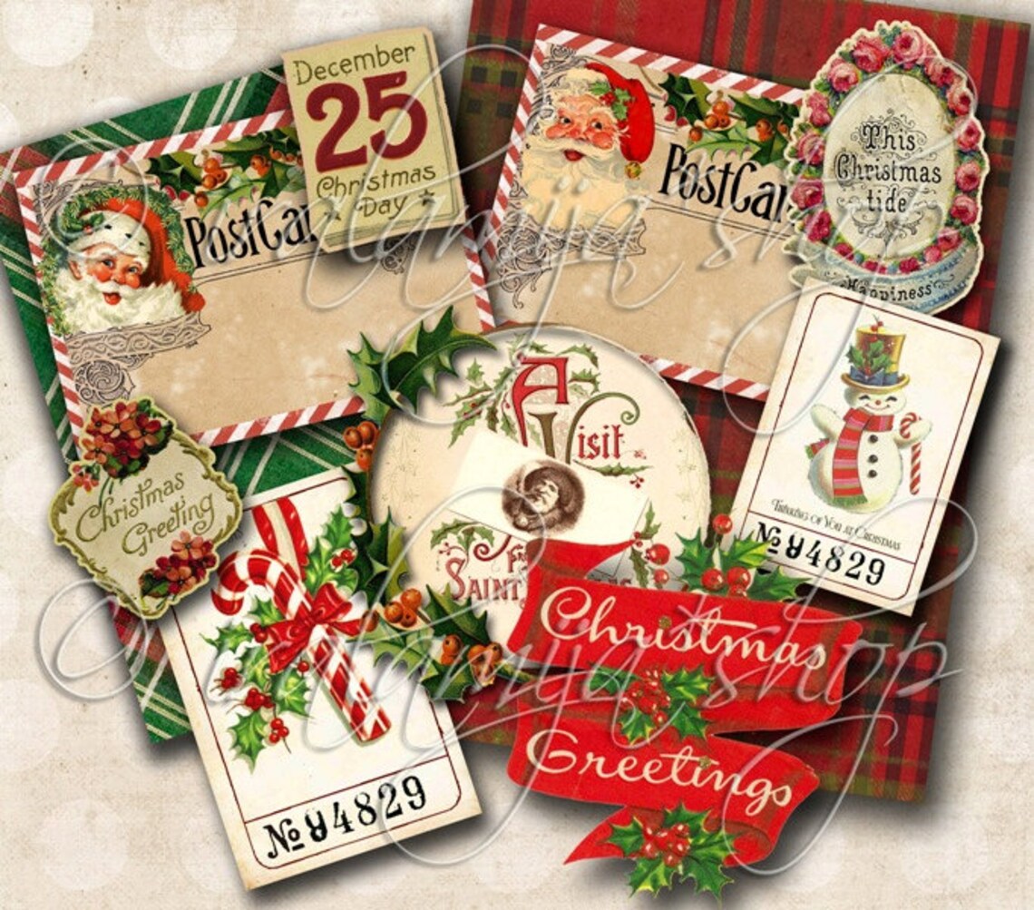 SANTA CLAUS Printable Digital Images /printable Download / - Etsy UK