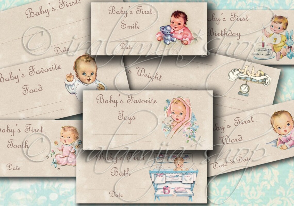 BABY TICKETS Collage Digital Images printable Download File - Etsy